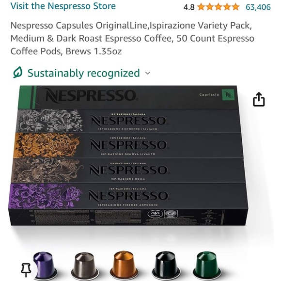 Nespresso | Kitchen | Nespresso Original Line Capsules | Poshmark